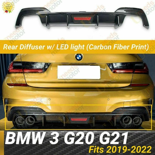 Fit BMW 2019-22 3 Series G20 M Sport Carbon Fiber paint Rear Lip ...