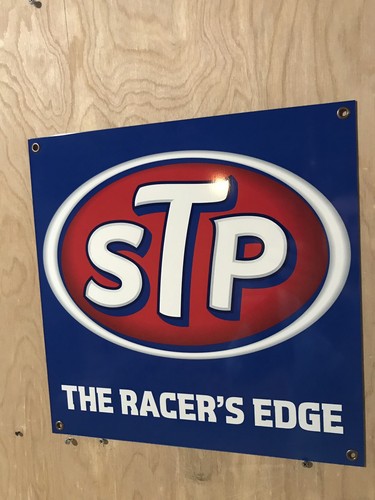 STP Racing Gas Fuel Oil Advertising Garage Sign | eBay