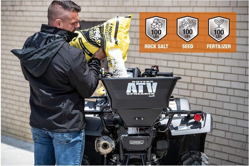 ATVS100 ATV Broadcast All-Purpose Spreader for Salt/Seed/Fertilizer ...