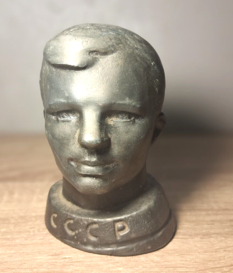 🪐Vintage rare🪐 Bust Yuri Gagarin🪐Soviet First Astronaut🪐Space Rocket ...
