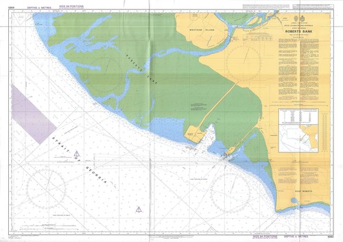 4960 Canada US British Columbia Roberts Bank Strait Of Georgia Chart ...