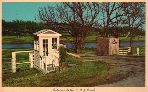 Postcard TX Stonewall Entrance to LBJ Ranch Posted 1964 Vintage PC ...