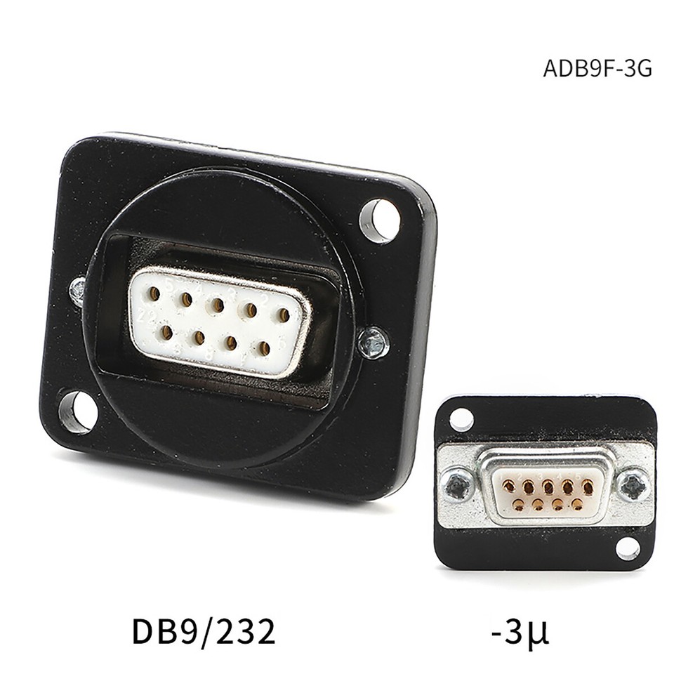 D-type VGA 9 Pin D-SUB DB9 RS232/485 Solder Connector Mounting Panel ...