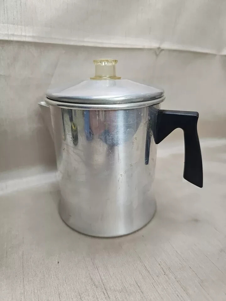 Mirro 7 Cup Camp Stove Top Aluminum Percolator Coffee Pot Manitowoc WI ...