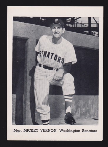 1958-65 JAY PUBLISHING Mickey Vernon SENATORS 5x7 PICTURE PACK PHOTO EX ...