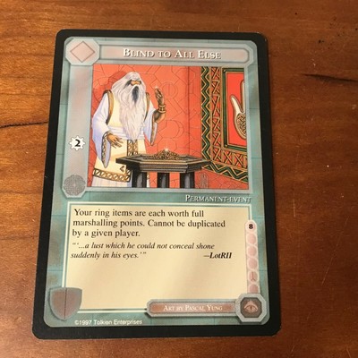 Blind to All Else - The White Hand - Middle Earth CCG - MECCG Black ...
