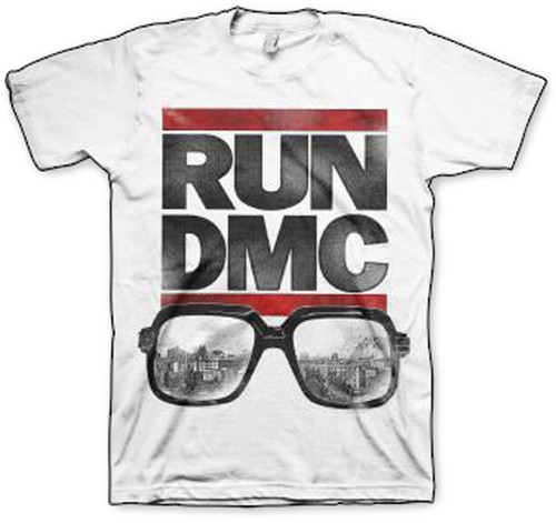 RUN DMC Glasses Cityscape Hip Hop Classic Rap Hollis Music 80's Shirt ...