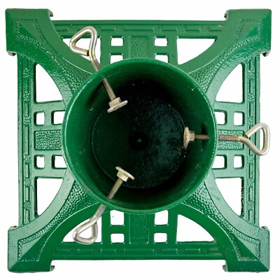 Vintage Cast Iron Christmas Tree Stand Green Heirloom John Wright LL ...