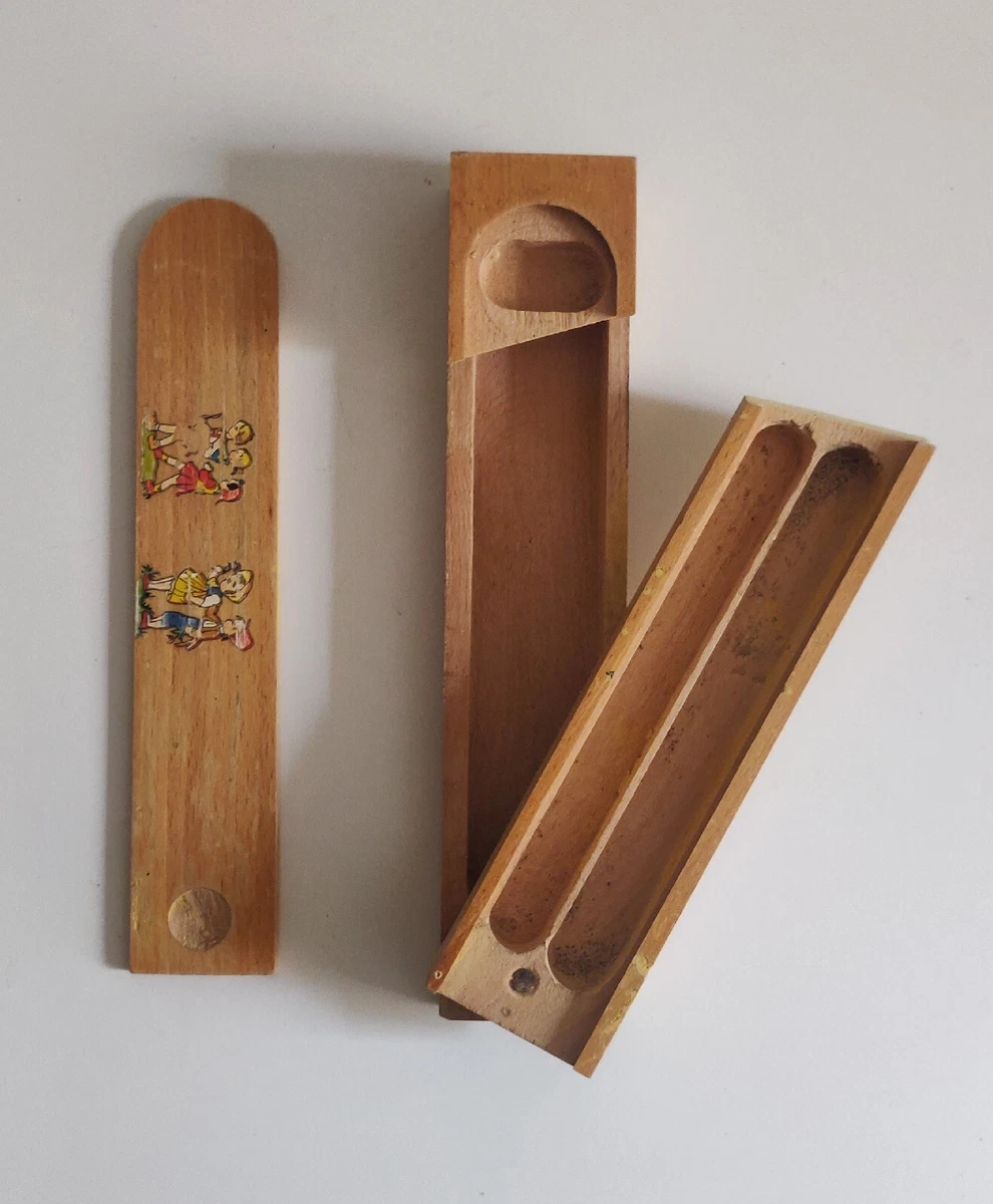 Vintage Wooden Pencil Box