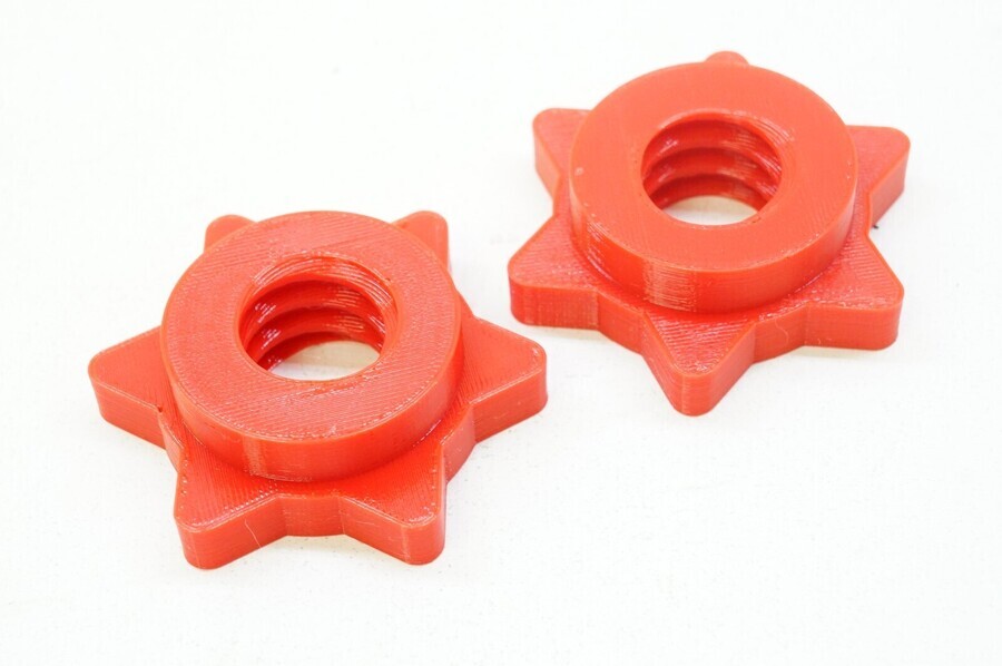 (2) 1" Weight Check Nut Spin Lock Screw Dumbbell Spinlock Collars ...