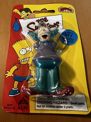 1999 The Simpsons SQUEEZIES Krusty The Clown Key ring. Never Opened ...