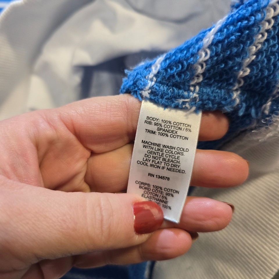 Vineyard Vines Sweater Womens Size Large Blue Striped 1/4 Zip Super ...