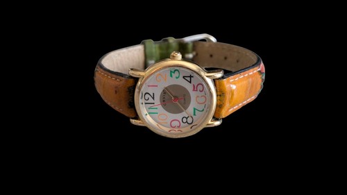 Orvis Ladies Quartz Watch Colourful Dial Leather Strap Working | eBay
