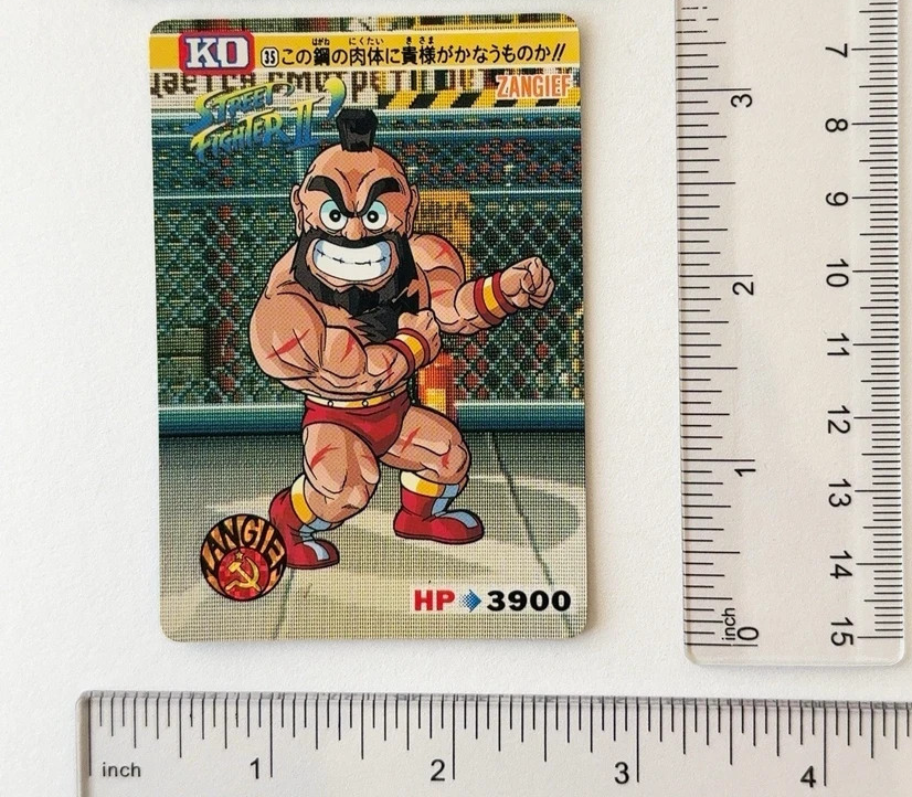 Vintage ZANGIEF Card Street Fighter II 1992 Bandai CAPCOM Japan SF2 ...