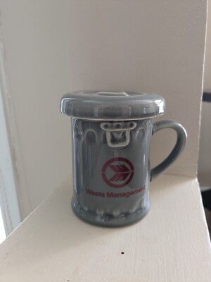 VINTAGE WASTE MANAGEMENT GARBAGE TRASH CAN COFFEE CUP MUG | eBay