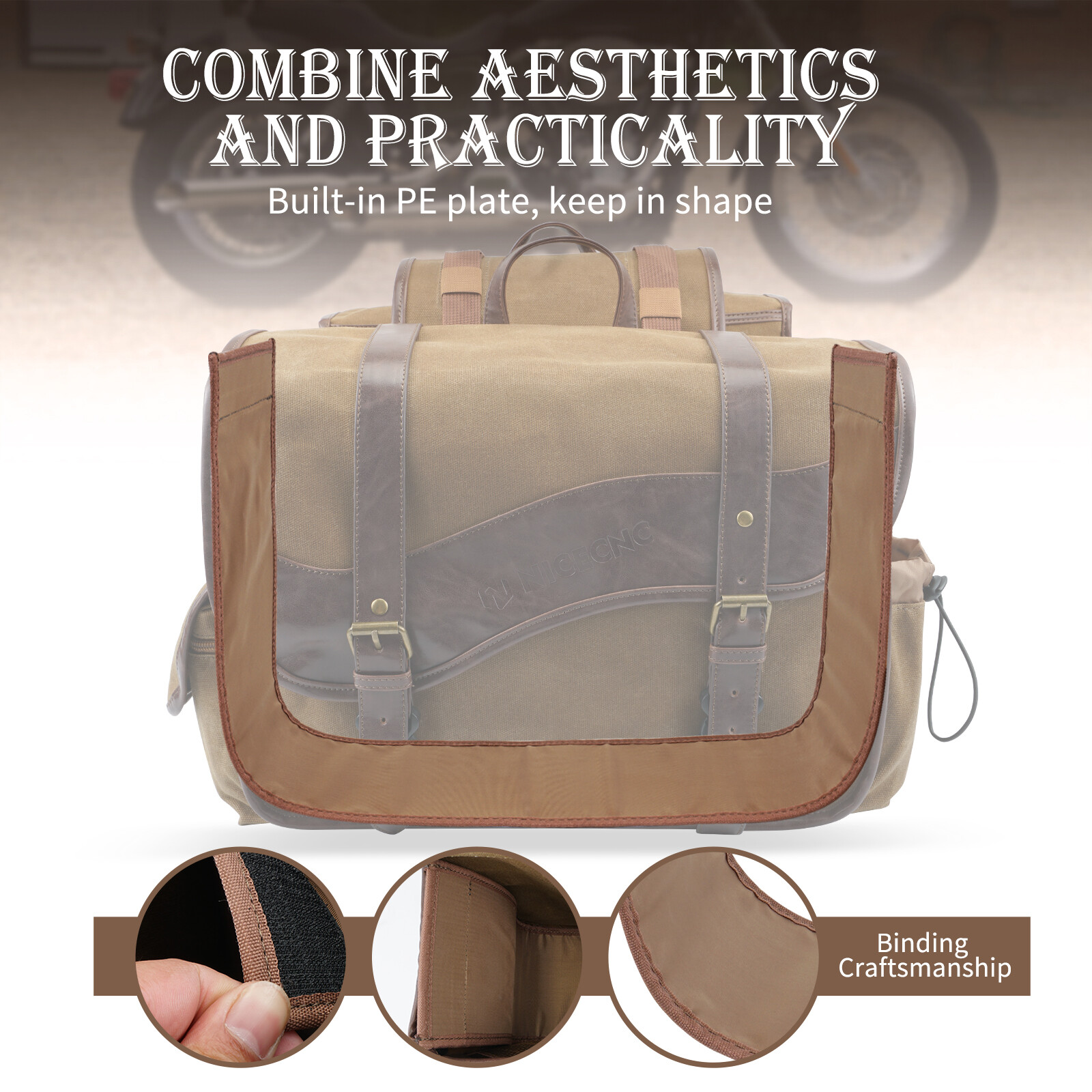 Motorcycle Bike Rear Tail Storage Bag Saddle Bags Grown For Honda ...