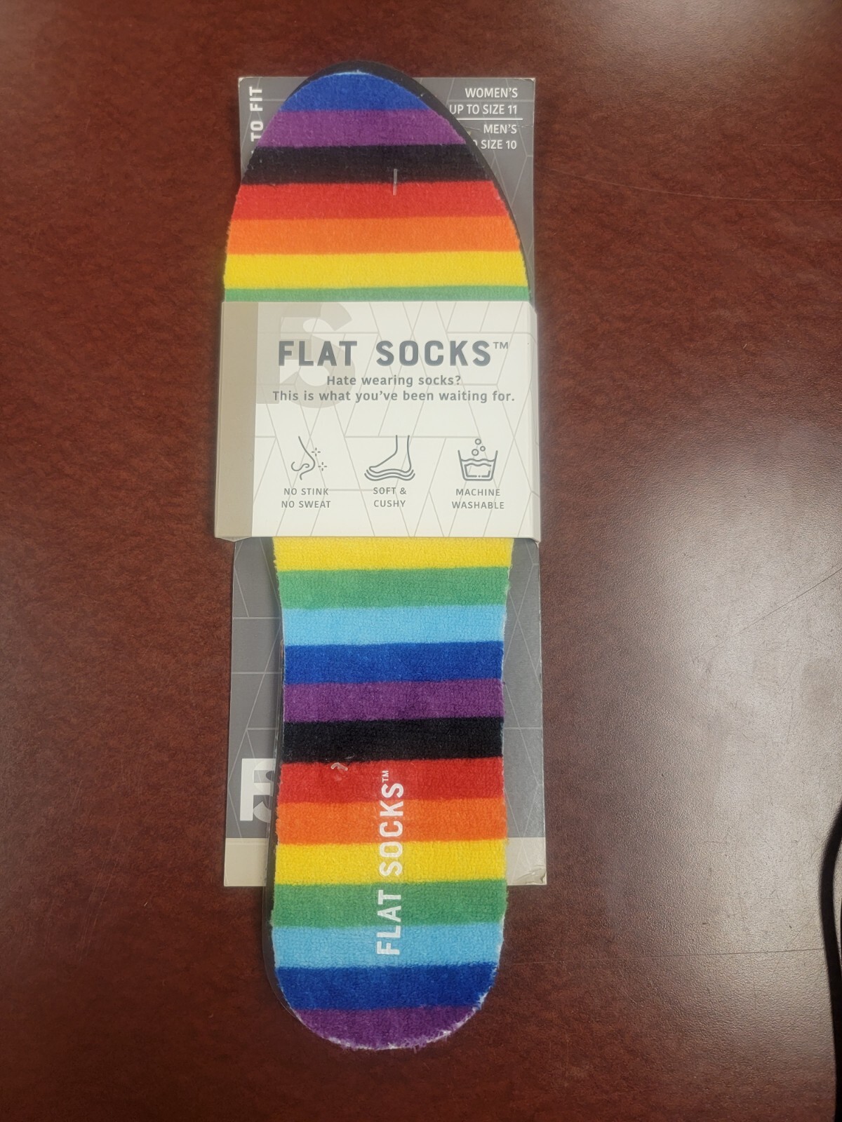 Flat Socks Sockless Shoe Liner Insert for Men/Women New Rainbow Up To ...