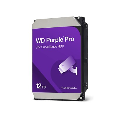 Western Digital WD121PURP Purple Pro 12TB HDD SATA Surveillance Drive 6 ...