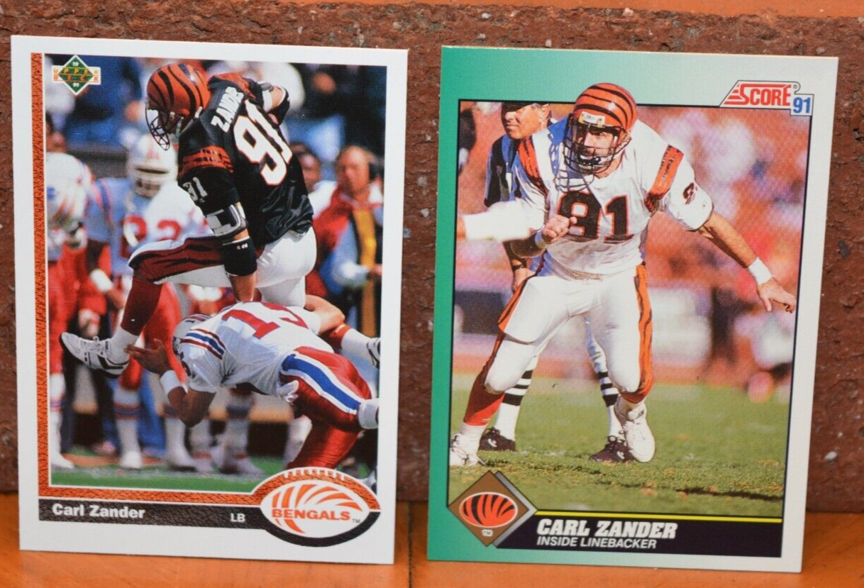 VINTAGE FOOTBALL CARDS BUY 1 GET 1 FREE BENGALS CARL ZANDER | eBay