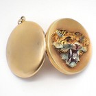 Art Nouveau Tiger Locket Pendant Diamond 10K Gold Enamel | eBay