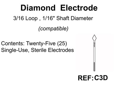 Ellman C3D- Diamond Electrode -Twenty-Five (25) Single-Use Disposable ...