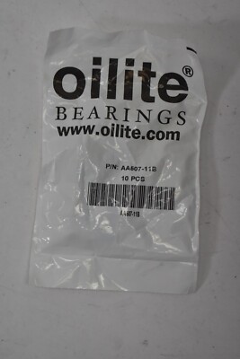 Lot of 10 Oilite Plain Sleeve Bushing Powdered Metal .375" ID x .5" OD ...