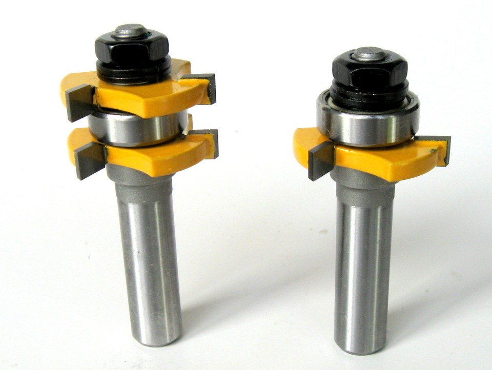 2 pc 1/2" Shank Cutting Depth 1/4" Tongue & Groove Joint Assembly ...