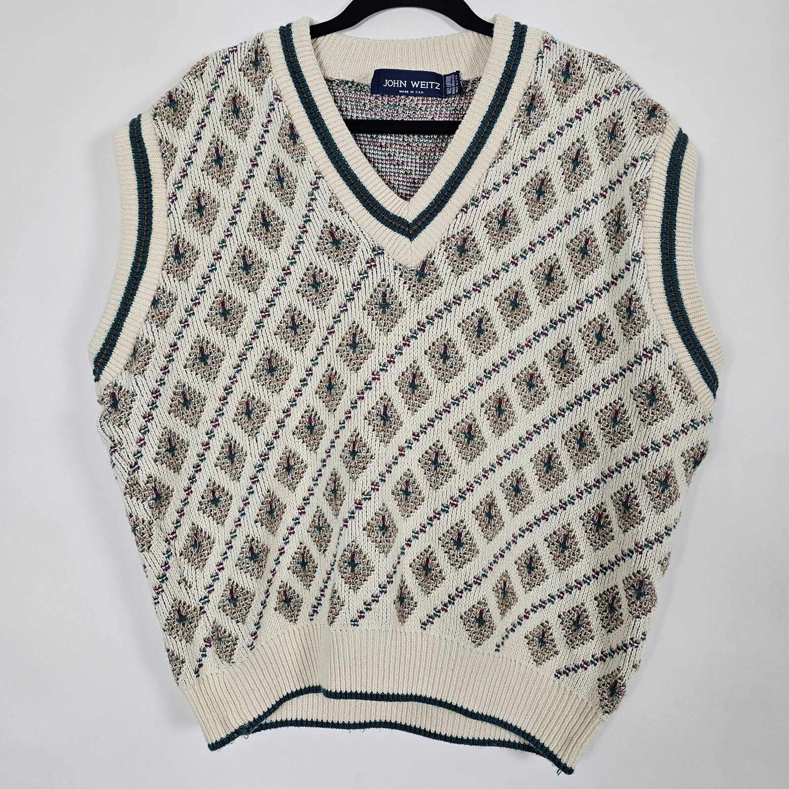 Vintage 90s John Weitz Hand Framed 100% Cotton Mens X… - Gem