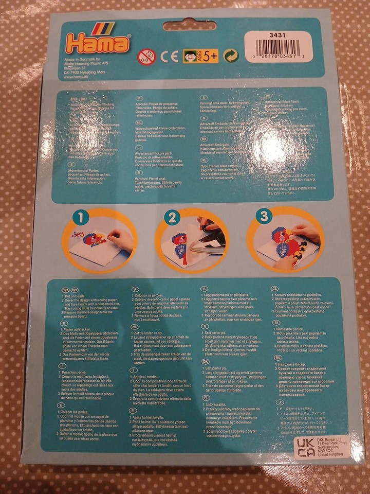 HAMA BEADS MERMAID 2,000 MIDI BEADS HANGING BOX MULTI-COLOUR SEAHORSE ...