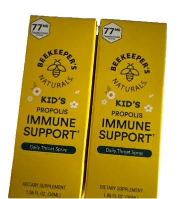 2 Beekeepers Naturals Kid's Propolis Throat Spray Immune Support EXP ...