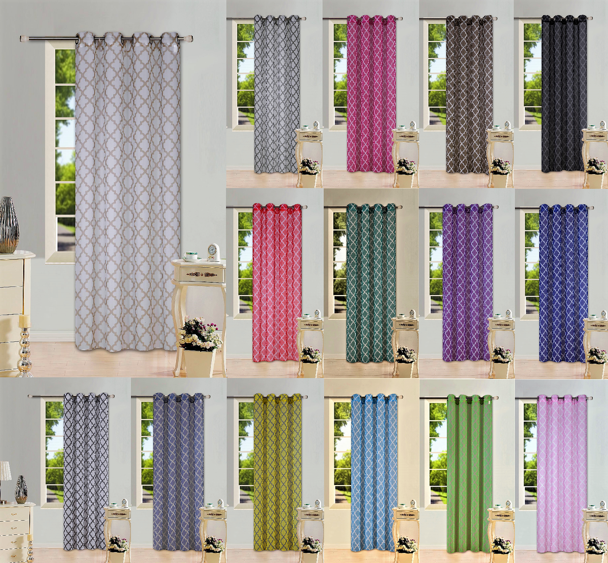 Two Tone Curtain Panels Sapphire Home Sheer Curtains Two Tone 4