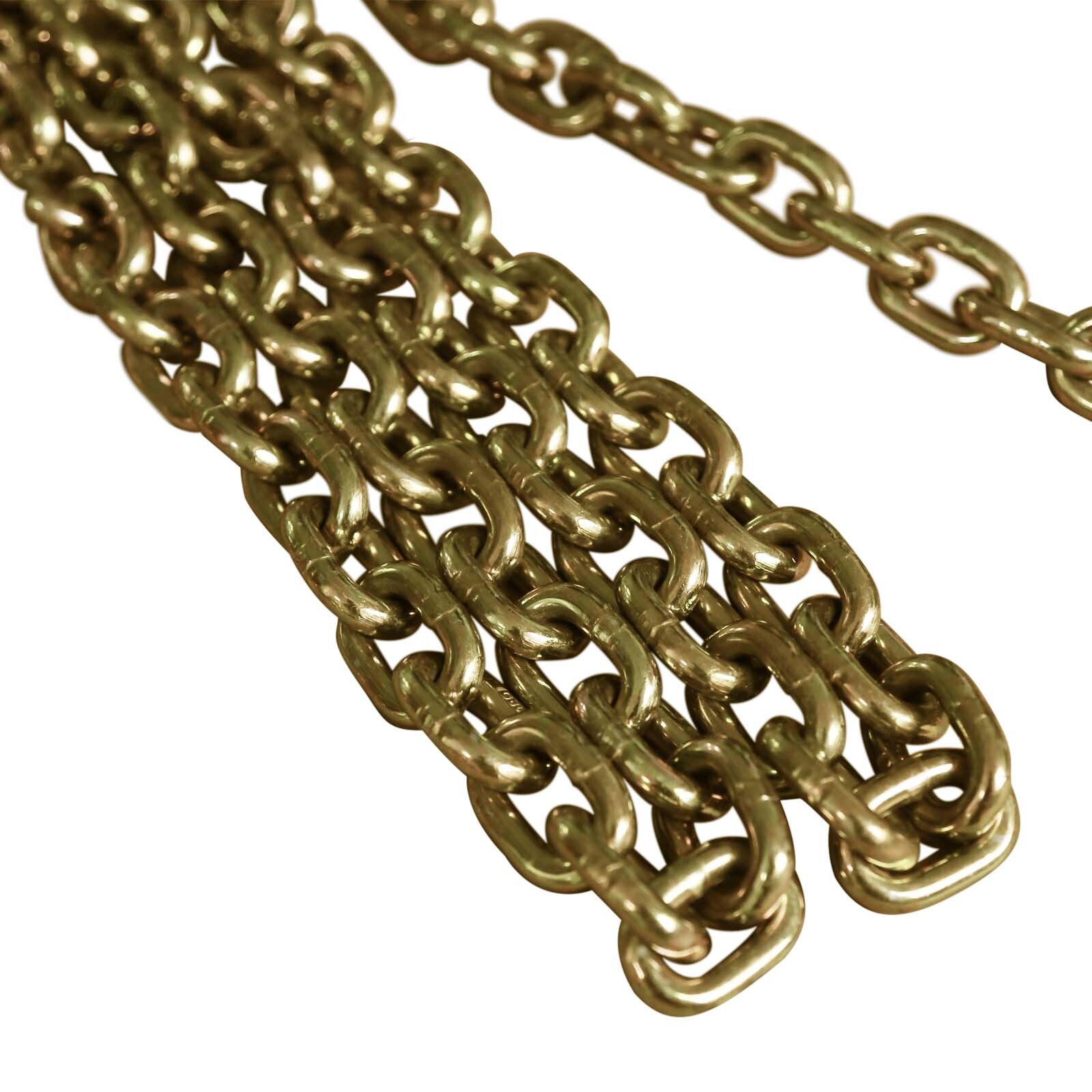 2PCS Flatbed Truck Rollback G80 5/16" X 10FT Transport Tow Chain J ...