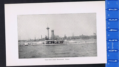 US Steamer Miantonomoh Monitor -- 1894 Antique Print | eBay