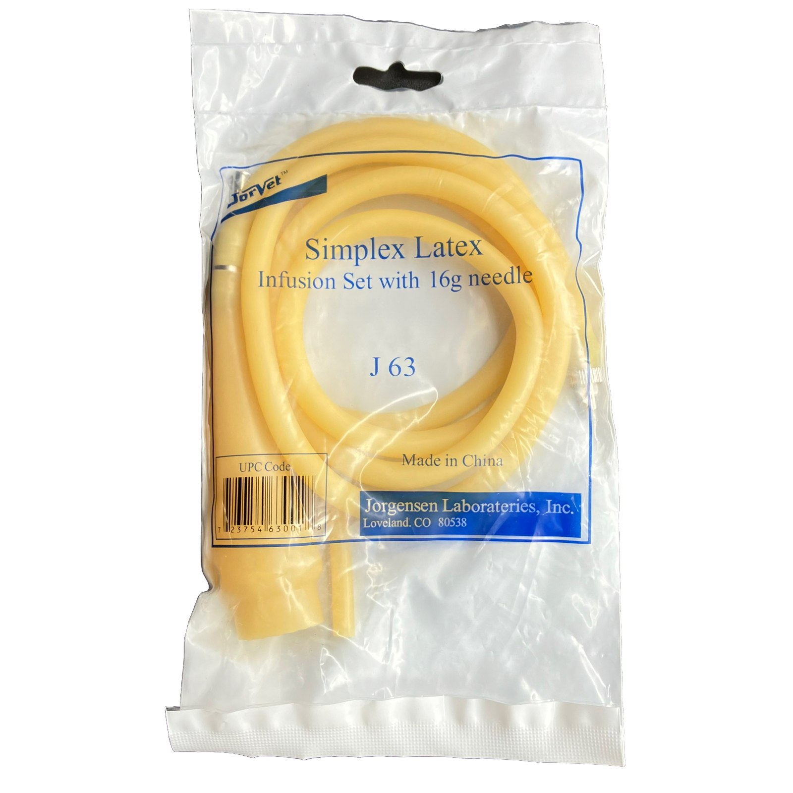 Sterile Simplex Latex Infusion Set with 16g Needle - JorVet - For Large ...