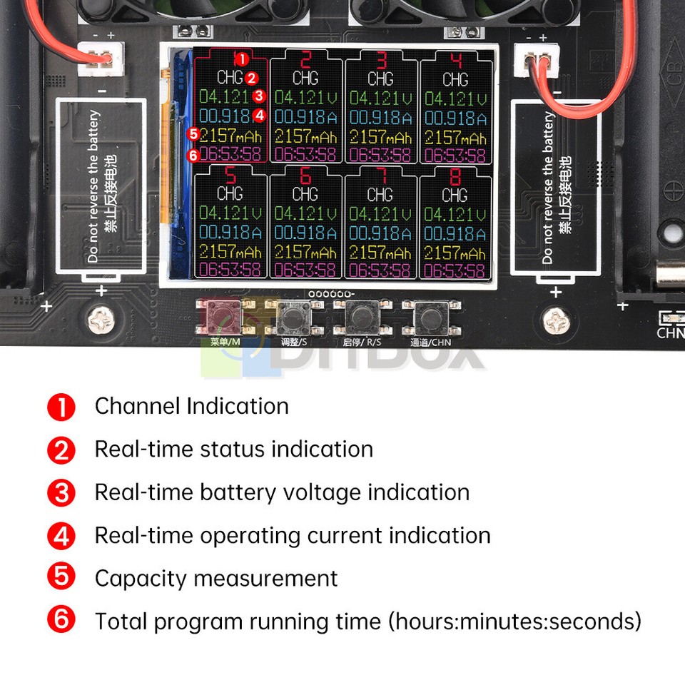 18650/21700 Battery Capacity Internal Resistance Tester Auto Charging ...