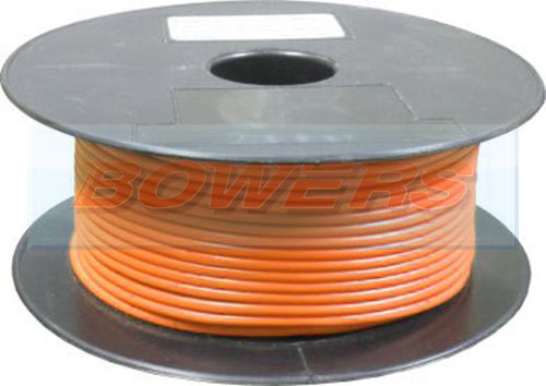50M METRE ROLL/REEL ORANGE SINGLE CORE CABLE/WIRE 17.95AMP 28 STRAND ...