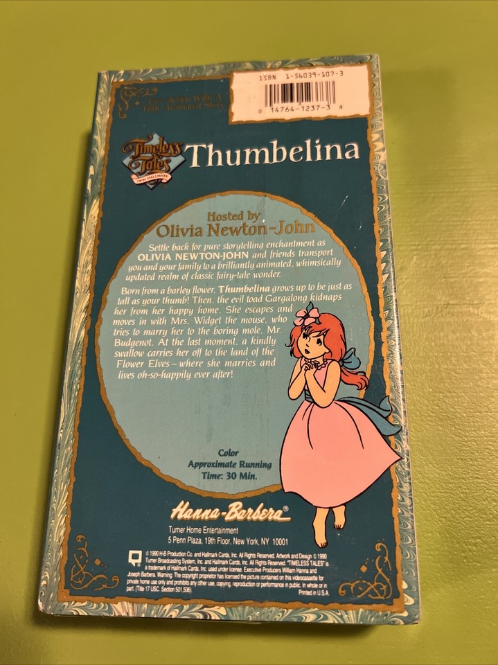 Timeless Tales From Hallmark - Thumbelina (VHS, 1990). Olivia Newton ...