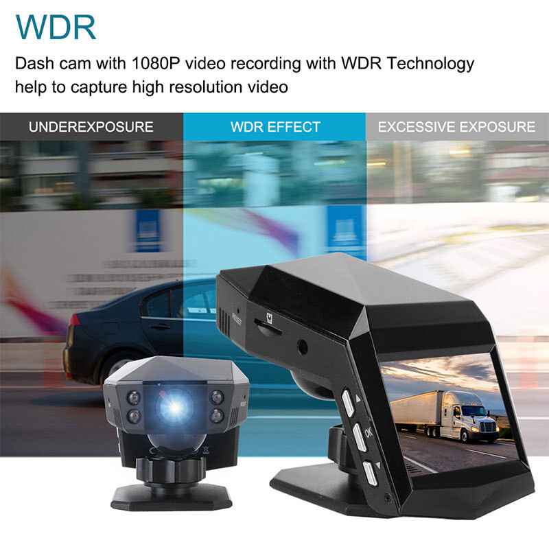 1080P HD Dash Cam Car DVR 170° Wide Angle Camera Driving Video Recorder ...