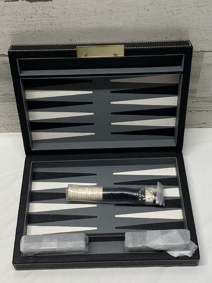 Pigeon Poodle Sebina Small Leather Backgammon Board Game Set | eBay