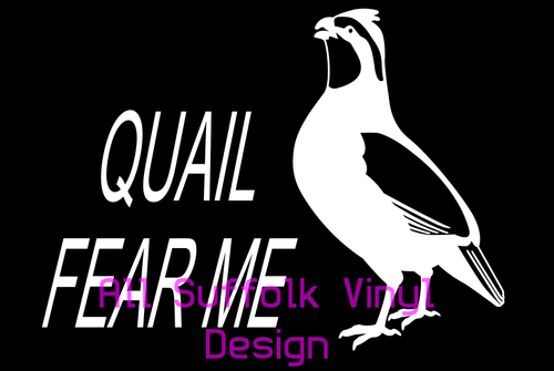 Quail Fear Me Hunting Vinyl Window Decal Funny Sticker | eBay