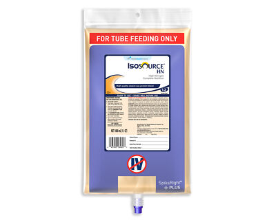 Isosource HN 1000 mL Tube Feeding Formula Bag, Ready to Hang, Adult ...