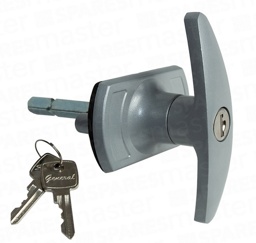 HENDERSON GARAGE DOOR LOCK HANDLE T Bar KEYS MERLIN DORIC GREY SILVER ...