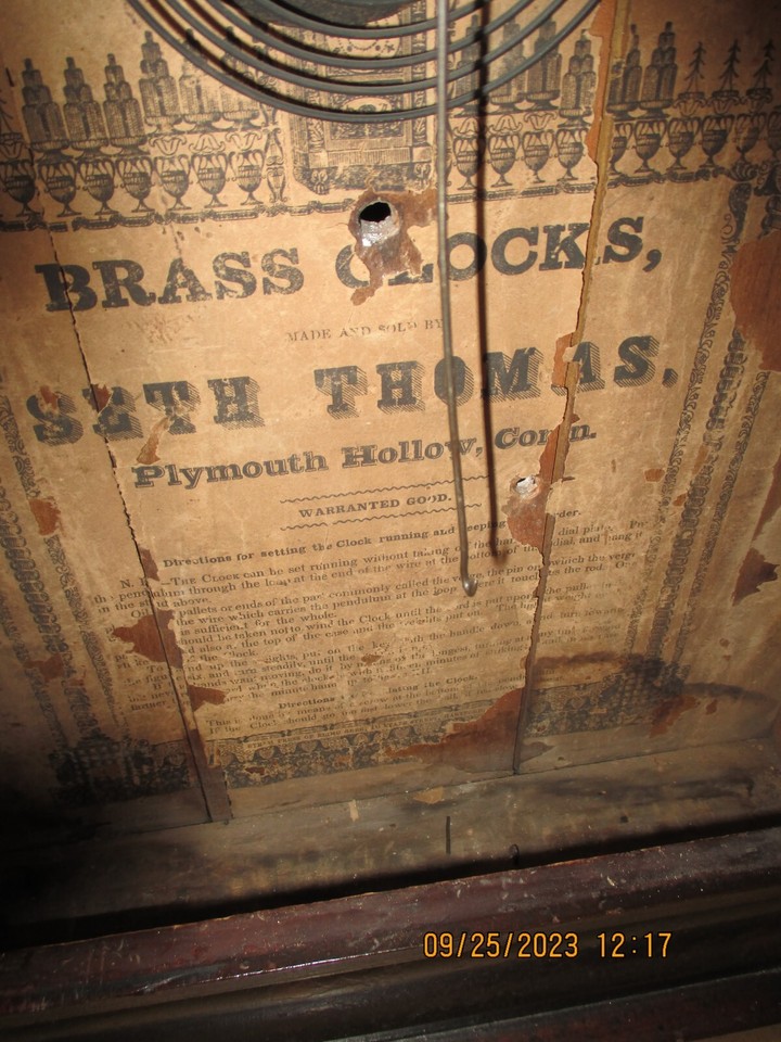 GOOD LOOKING SETH THOMAS OGEE COLUMN CLOCK WITH BRASS MOVEMENT #21 | eBay