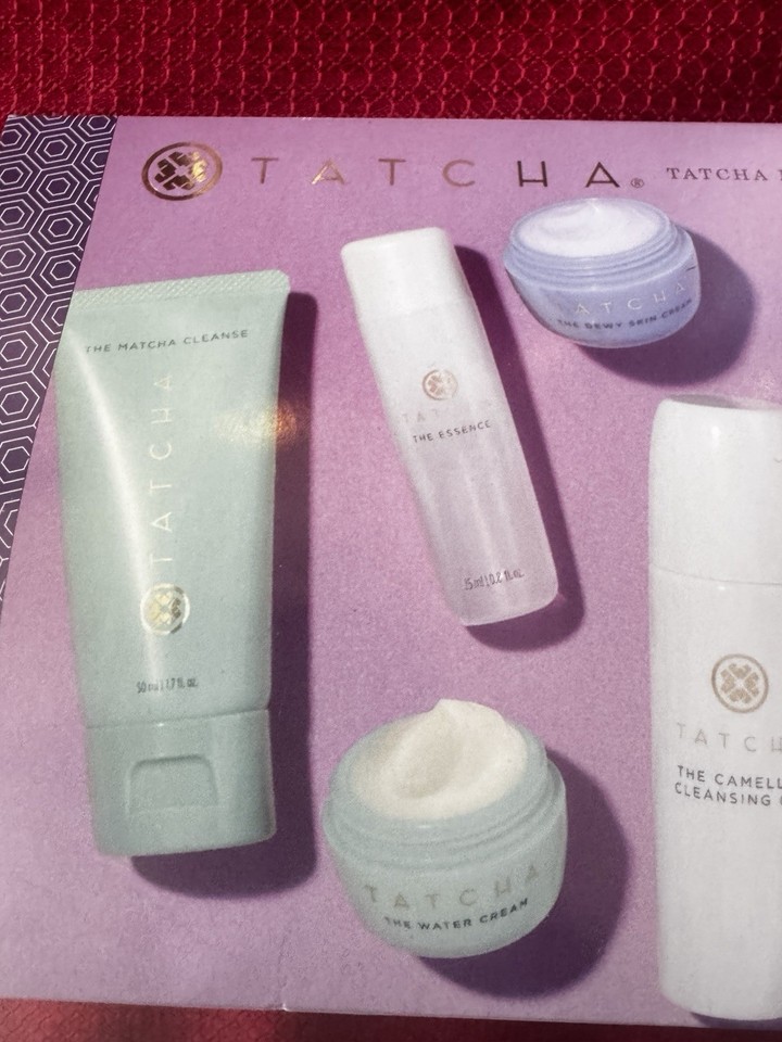 New Tatcha Mini Favorites 6 Travel Size Set + Pouch Cleansers Creams ...