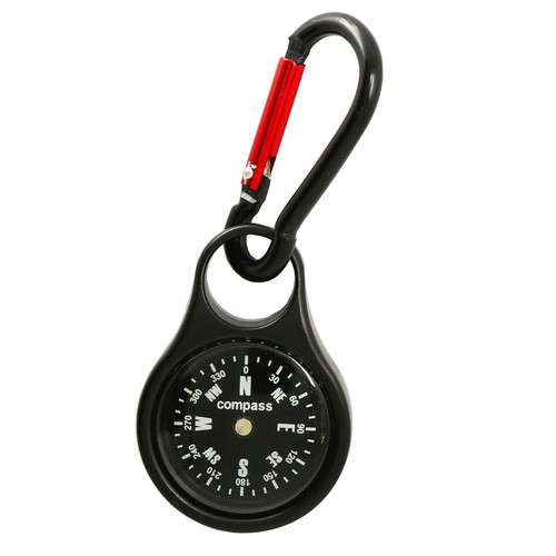 Keychain Compass,Portable Mini Compass,Metal Carabiner Compass,Survival ...