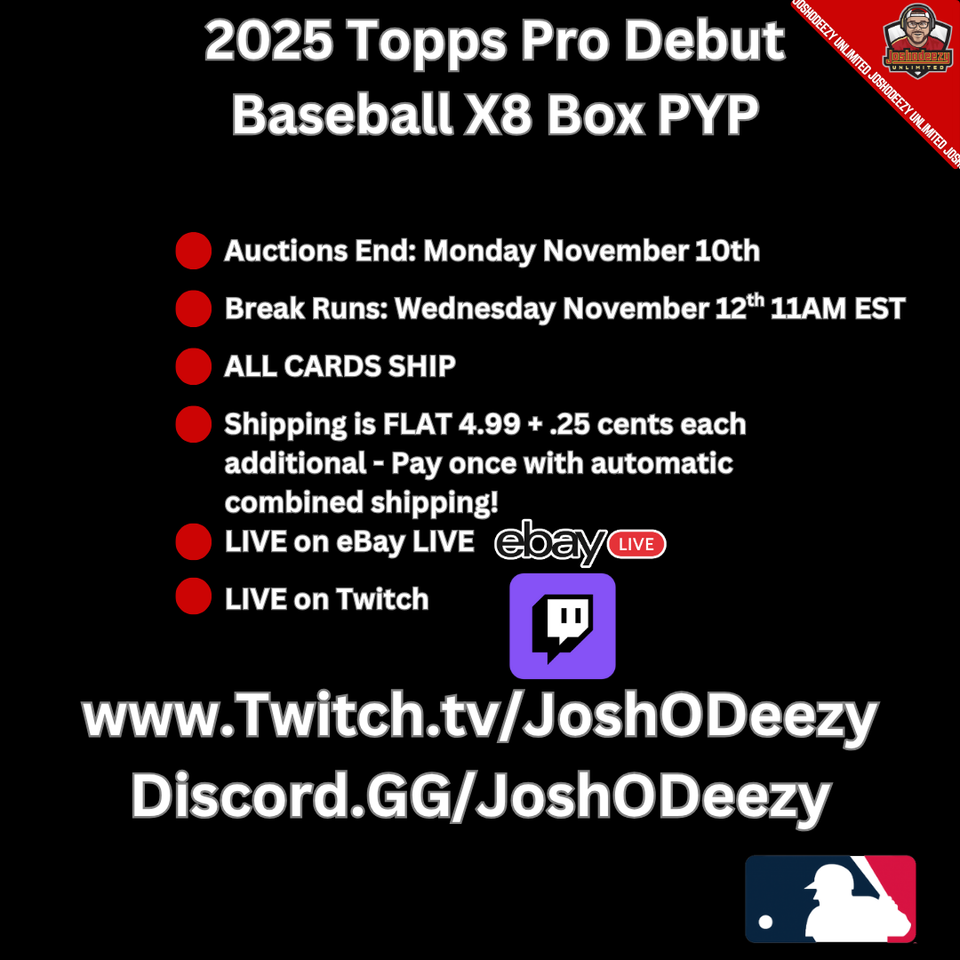 ALEX GORDON 2025 Topps Pro Debut Baseball Player Break 8 Boxes 1 Case ...