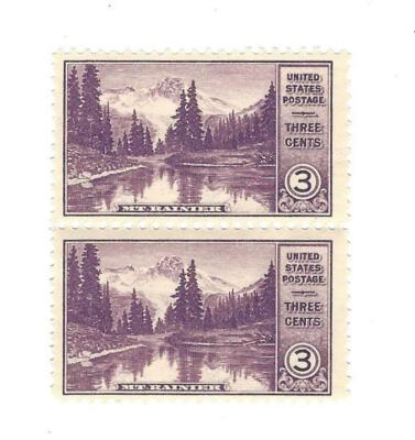 STAMPS US SCOTT 742 "Mt. Rainier" 3 CENT MNH 1934 VERTICAL PAIR | eBay