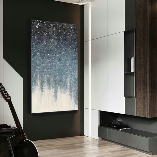 Hand-painted Oil Painting Starry Living Room Sofa Background Wall ...