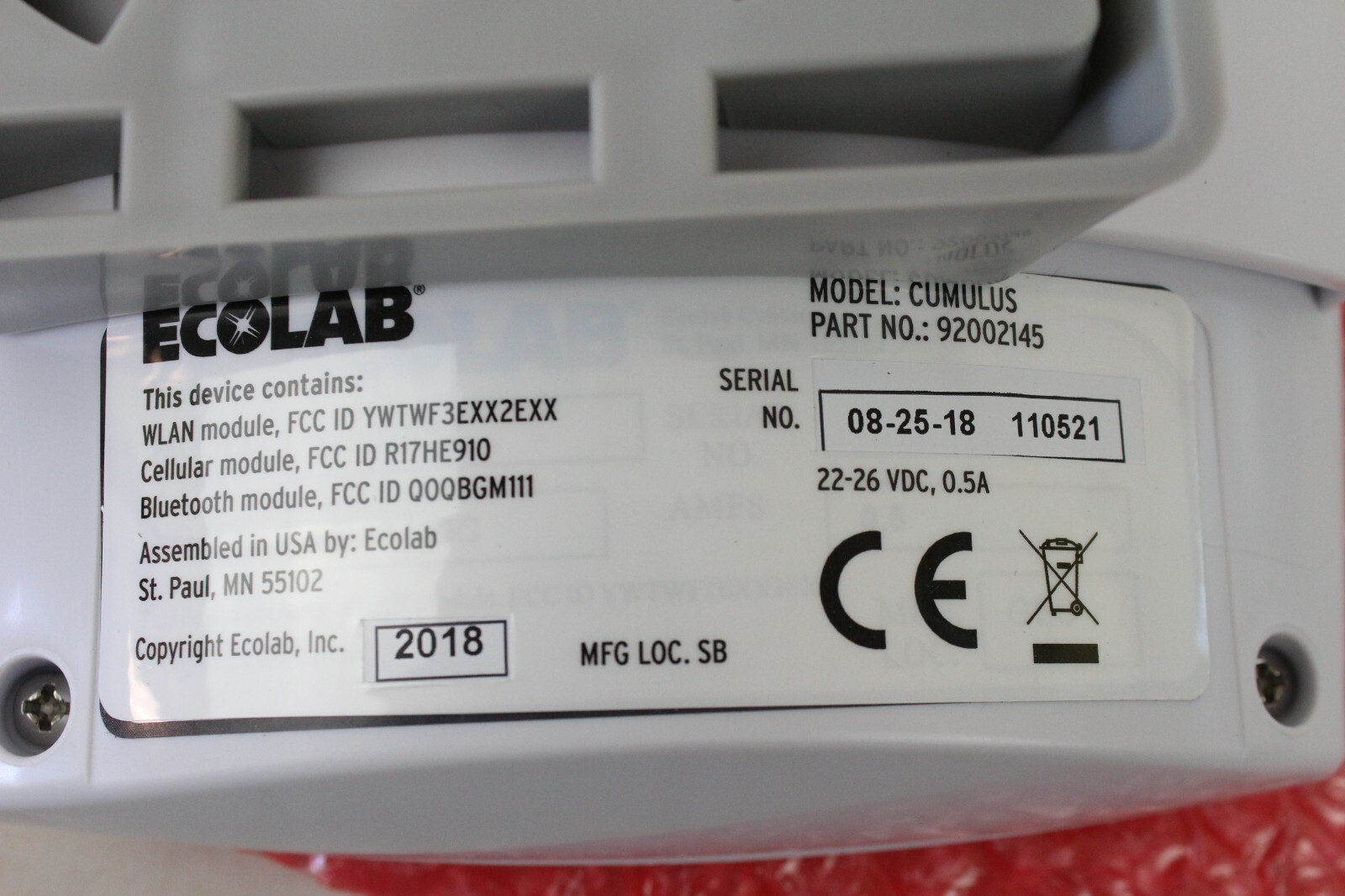 OEM Ecolab Spa Controller 92002145 Dispenser Module Model Cumulus for ...