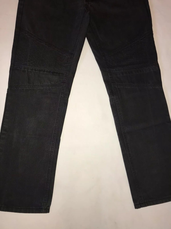 Parish Nation Jeans Mens Black/Stacked Pleats-Sz.34-cotton-Strt Leg | eBay